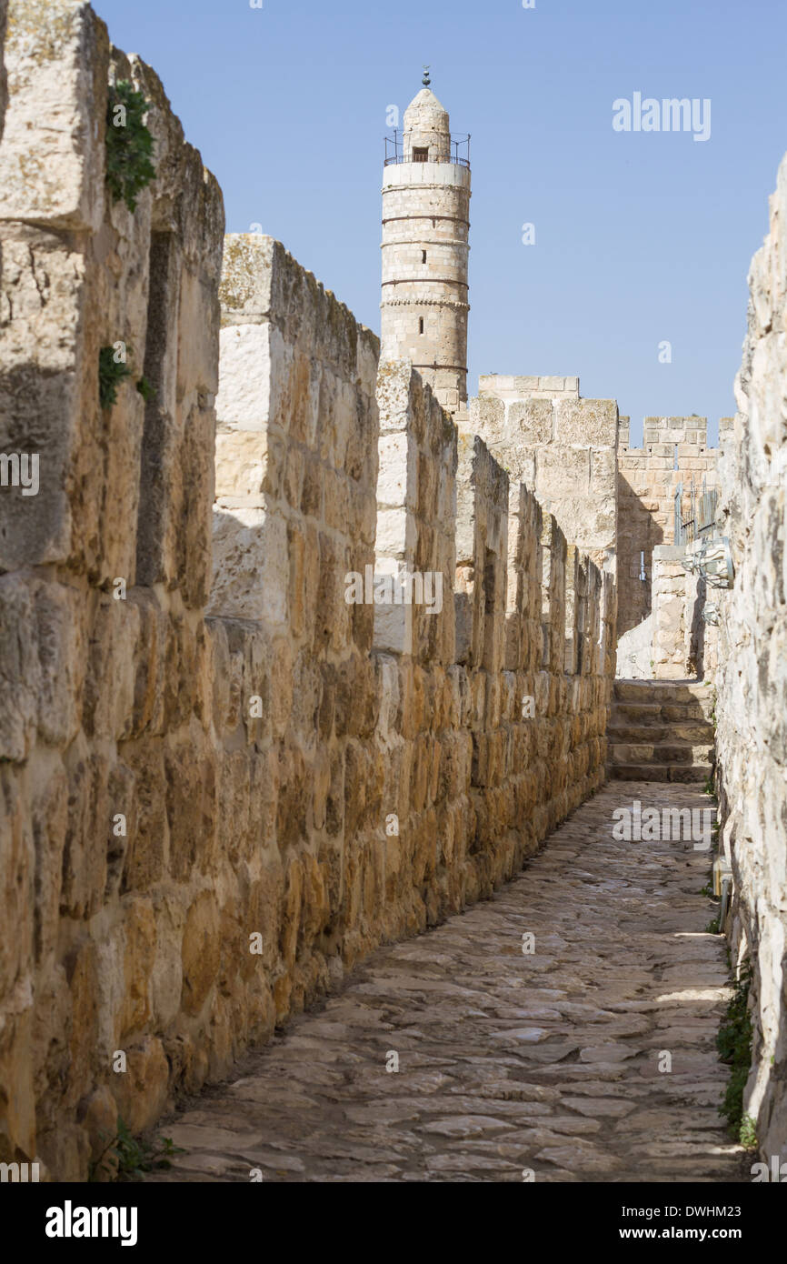 Defensive wall of the ancient holy Jerusalem, north side of the city ...