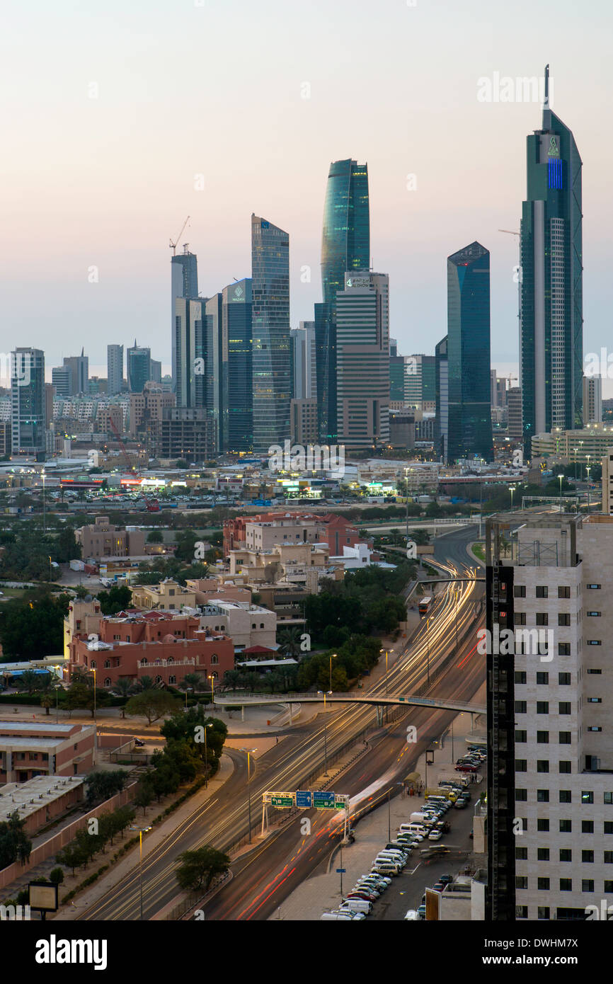 Kuwait City, modern city skyline and central business district ...