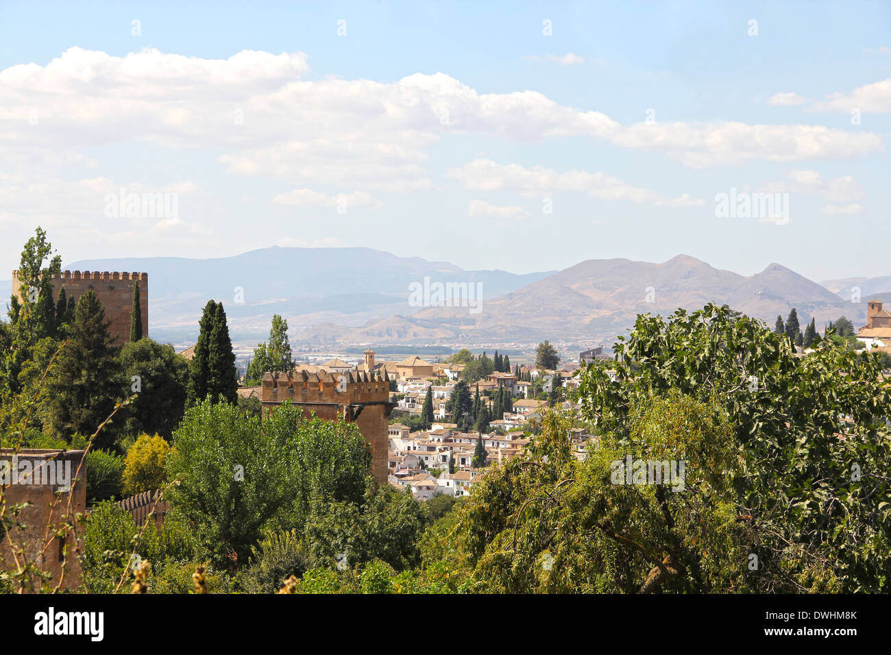 Panoramic view on ancient city of Alhambra Stock Photo - Alamy