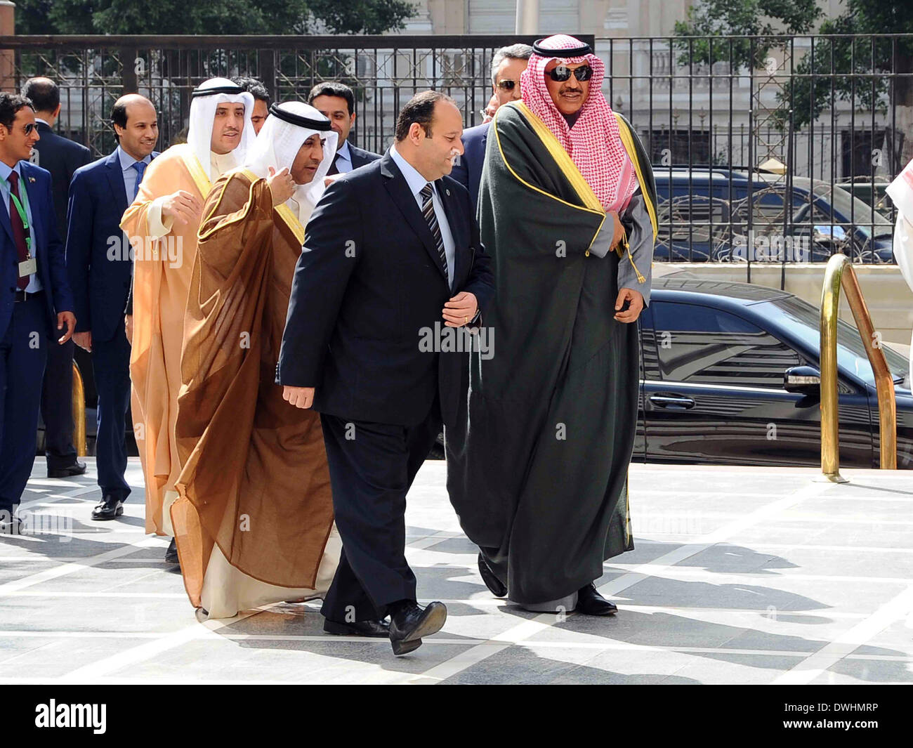 Cairo, Egypt. 9th Mar, 2014. Arab Foreign Ministers attend a meeting in ...
