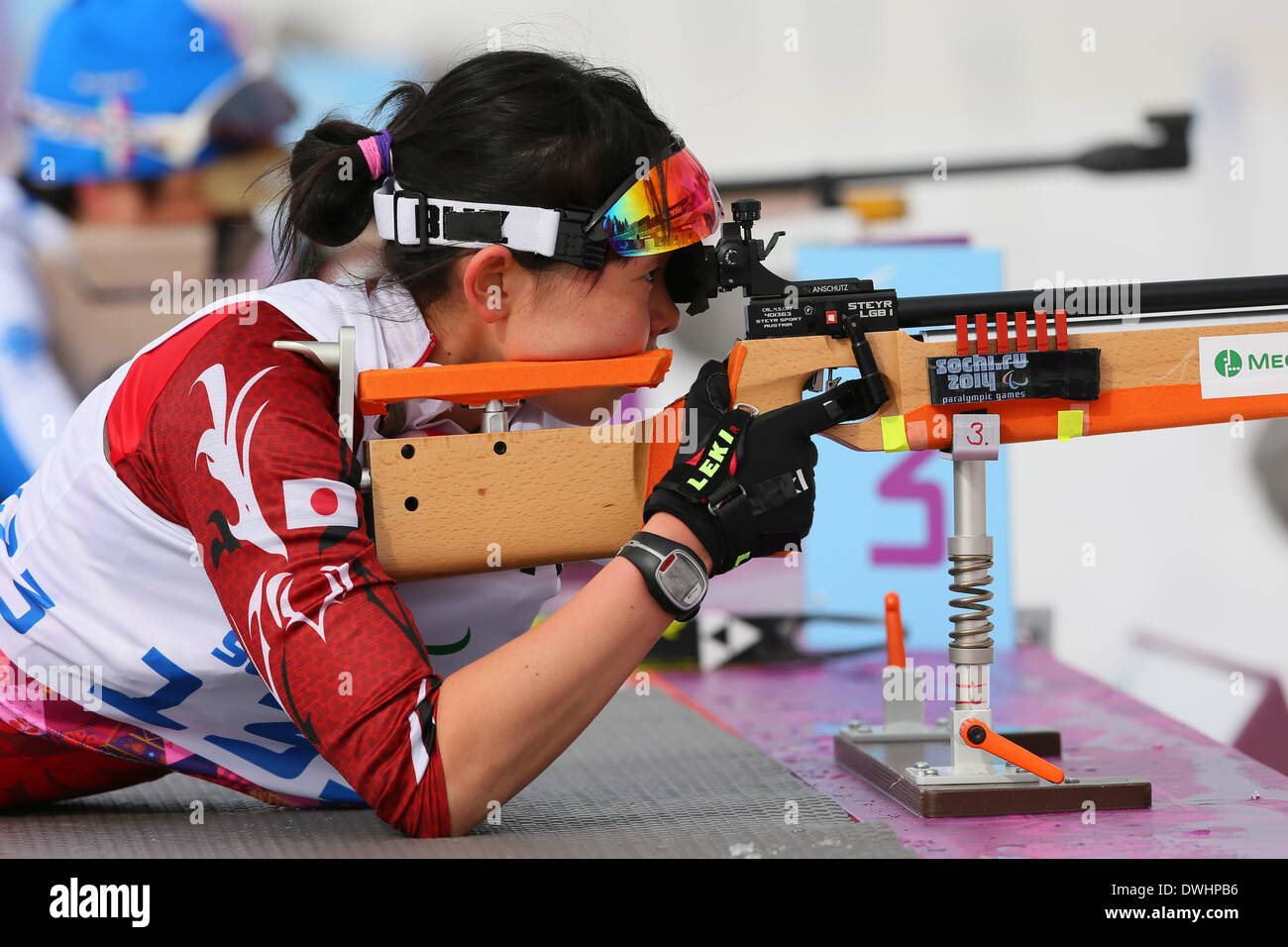 Sochi, Russia. 8th Mar, 2014. Yurika Abe (JPN) Biathlon : Women's 6km ...