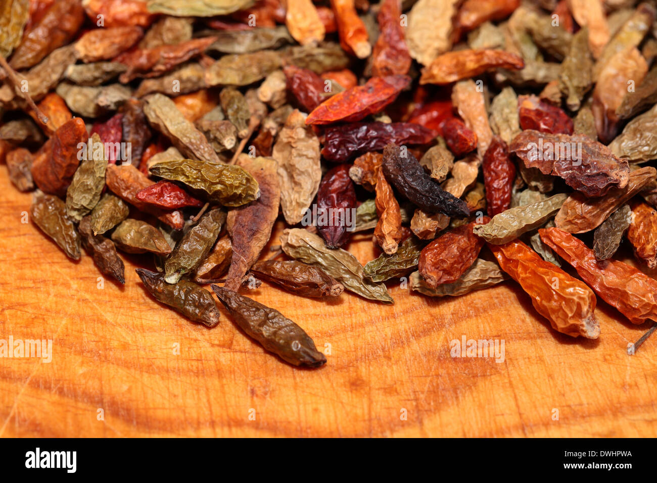 Closeup of red dried chilli background Stock Photo - Alamy