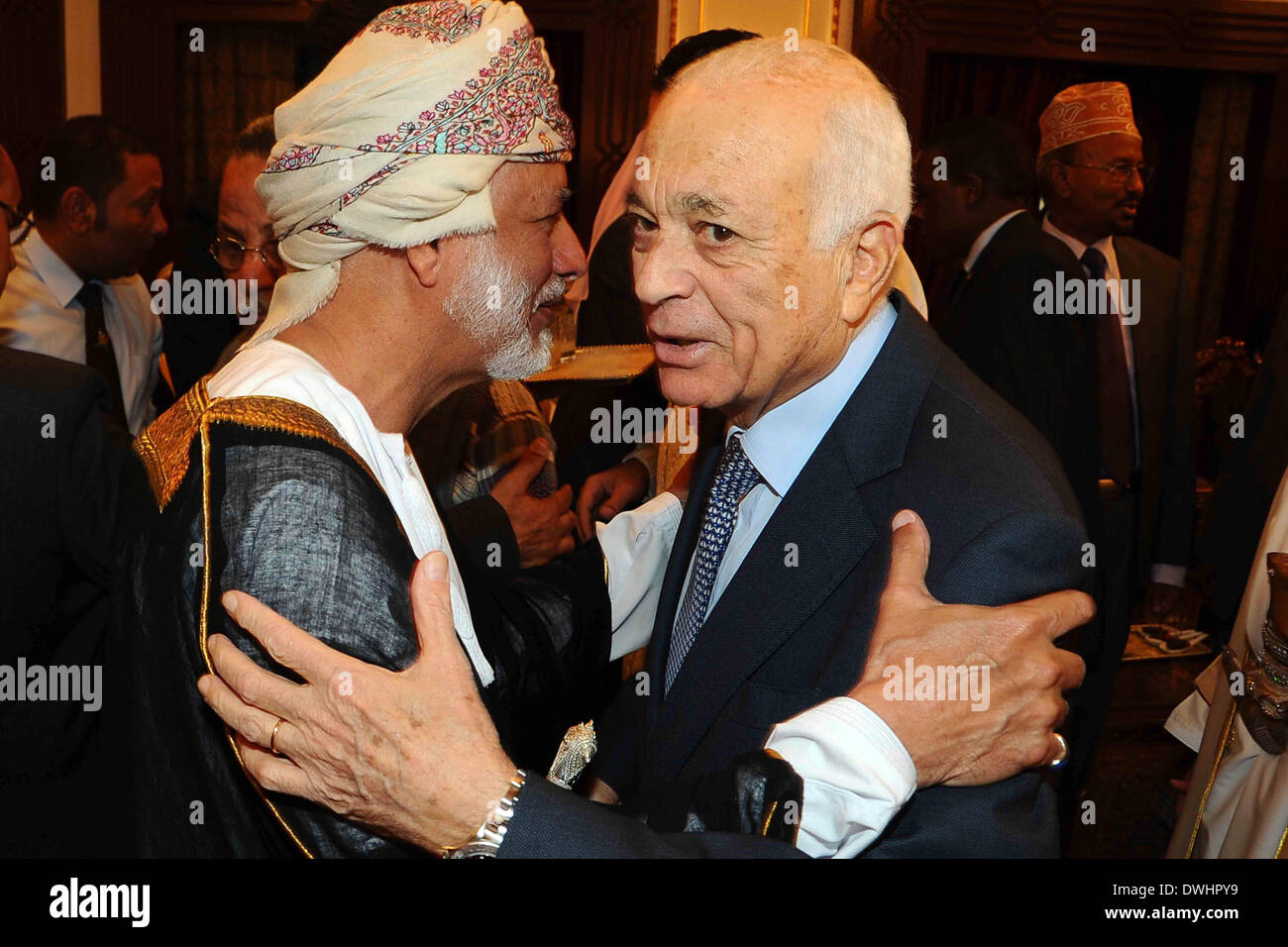 Cairo, Egypt. 8th Mar, 2014. Shaikh Khalifa bin Ali al Harthi, Oman's ...