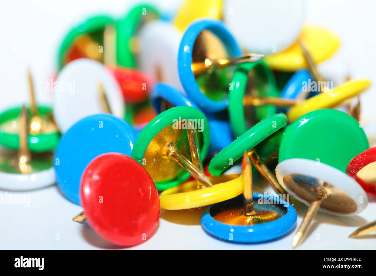 set of pushpin isolated on white background Stock Photo - Alamy