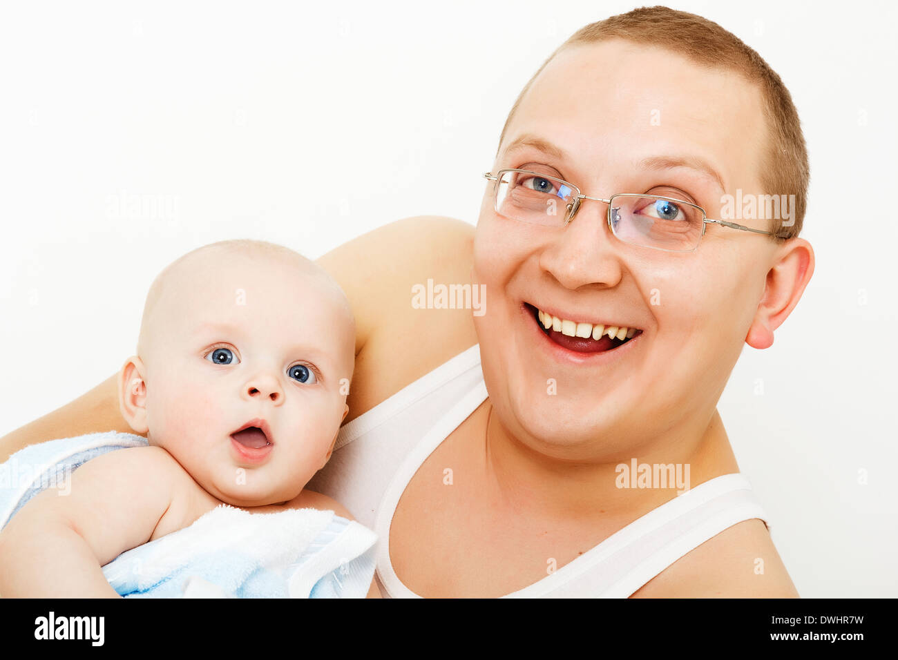 happy smiling father with a baby child Stock Photo - Alamy