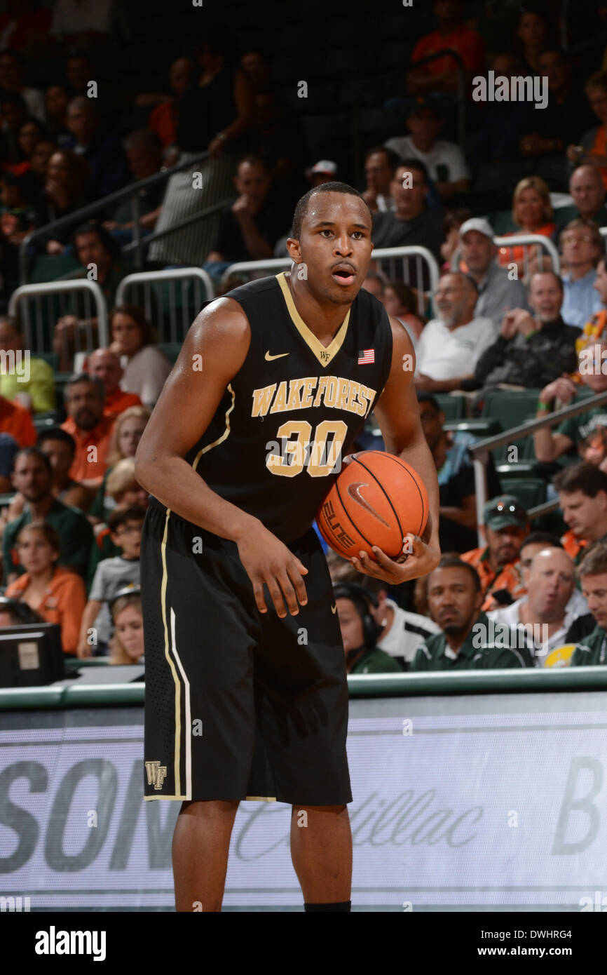 March 8, 2014: Travis McKie #30 of Wake Forest in action during the ...