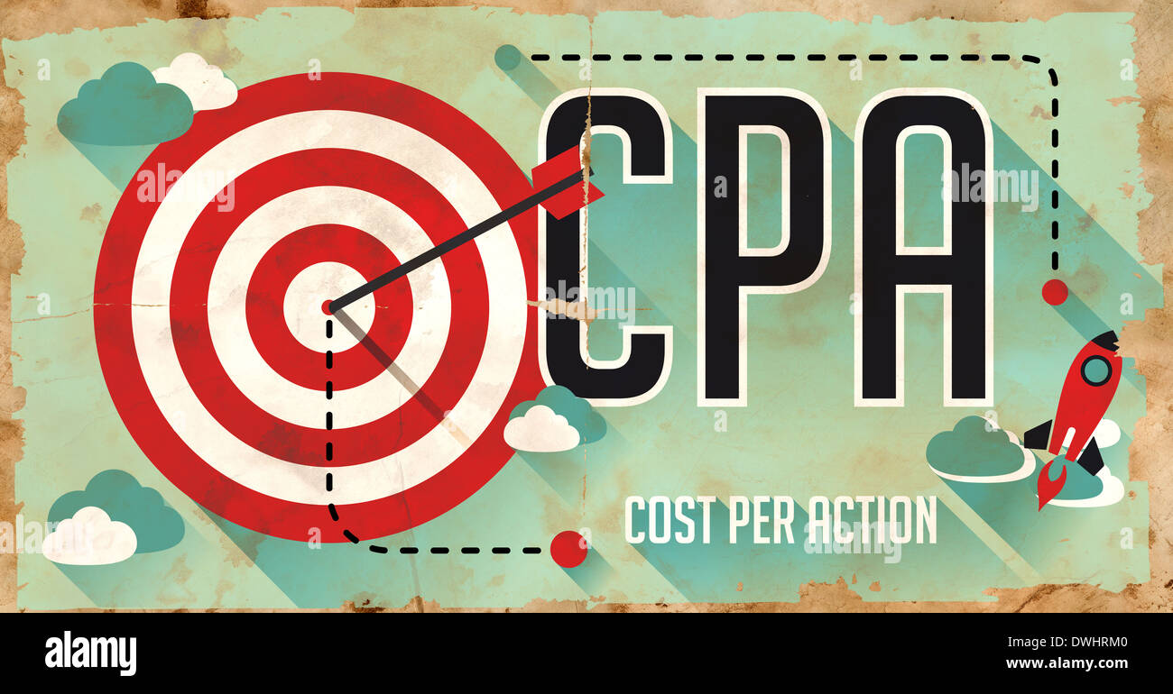 CPA Concept. Poster in Flat Design Stock Photo - Alamy