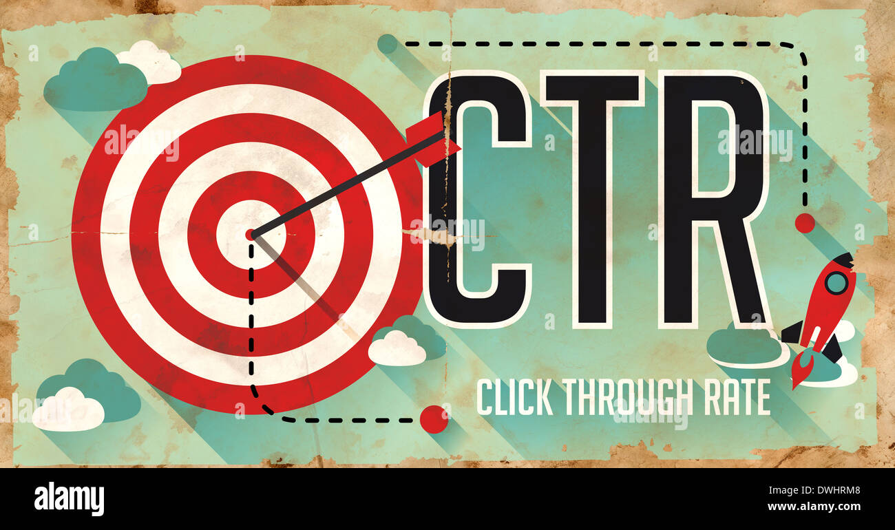 CTR Concept. Poster in Flat Design Stock Photo - Alamy