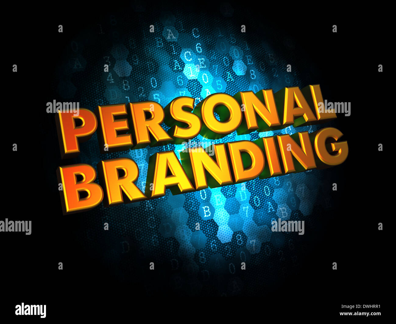 Personal Branding Concept on Digital Background Stock Photo - Alamy