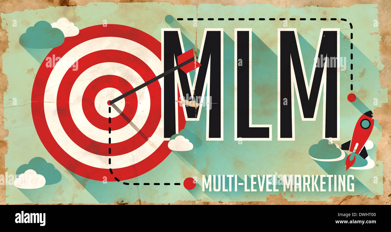 MLM Concept. Poster in Flat Design Stock Photo - Alamy