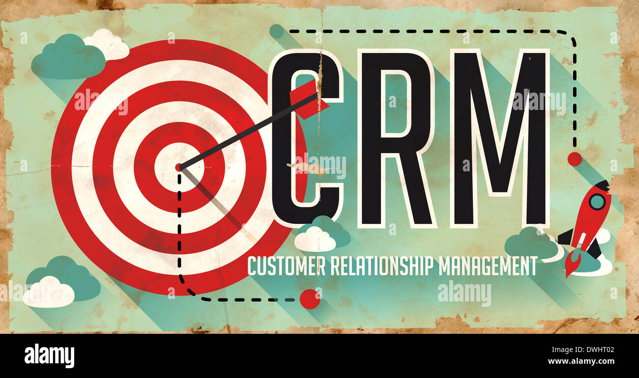 CRM Concept. Poster in Flat Design Stock Photo - Alamy