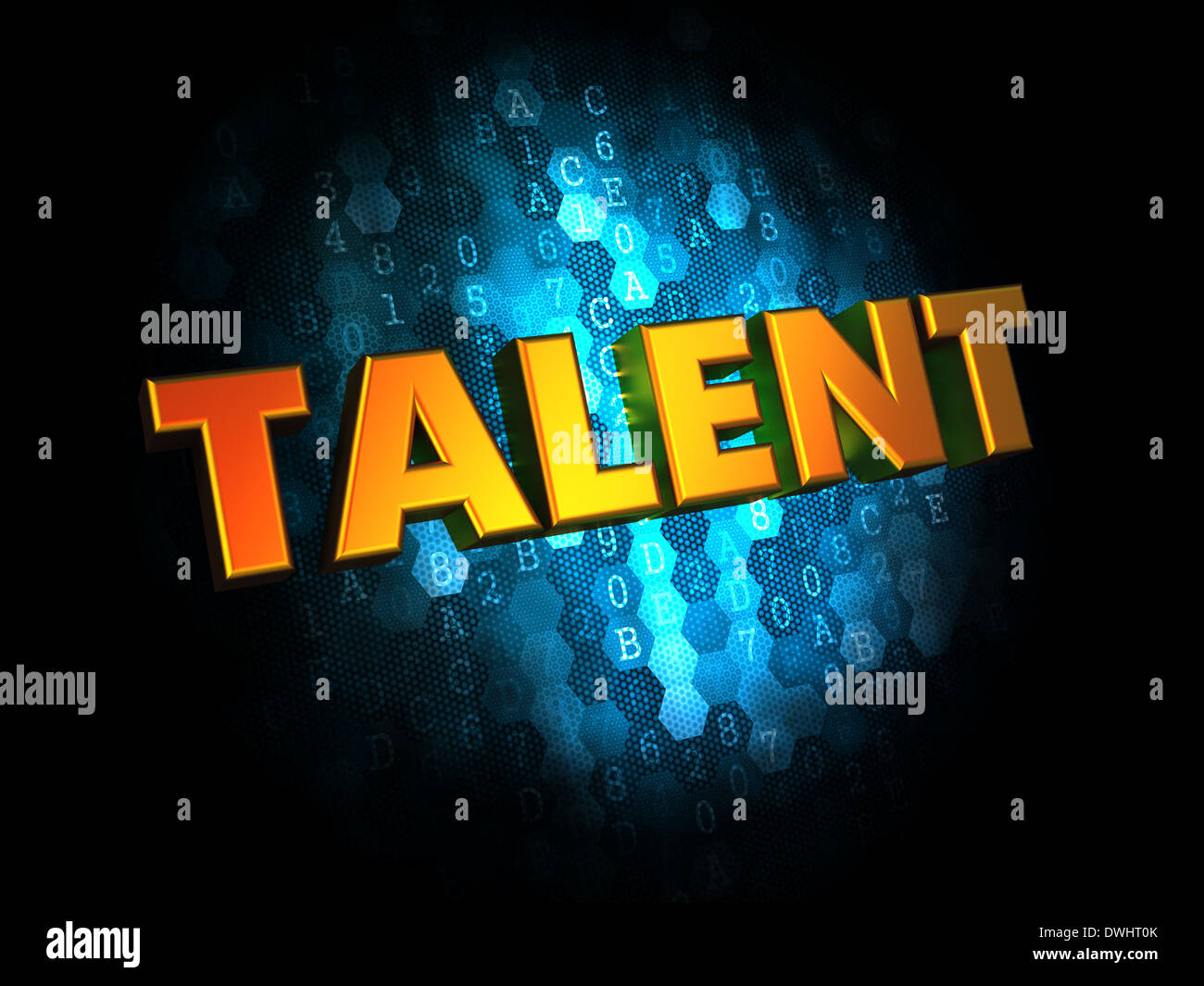Talent Concept on Digital Background Stock Photo - Alamy