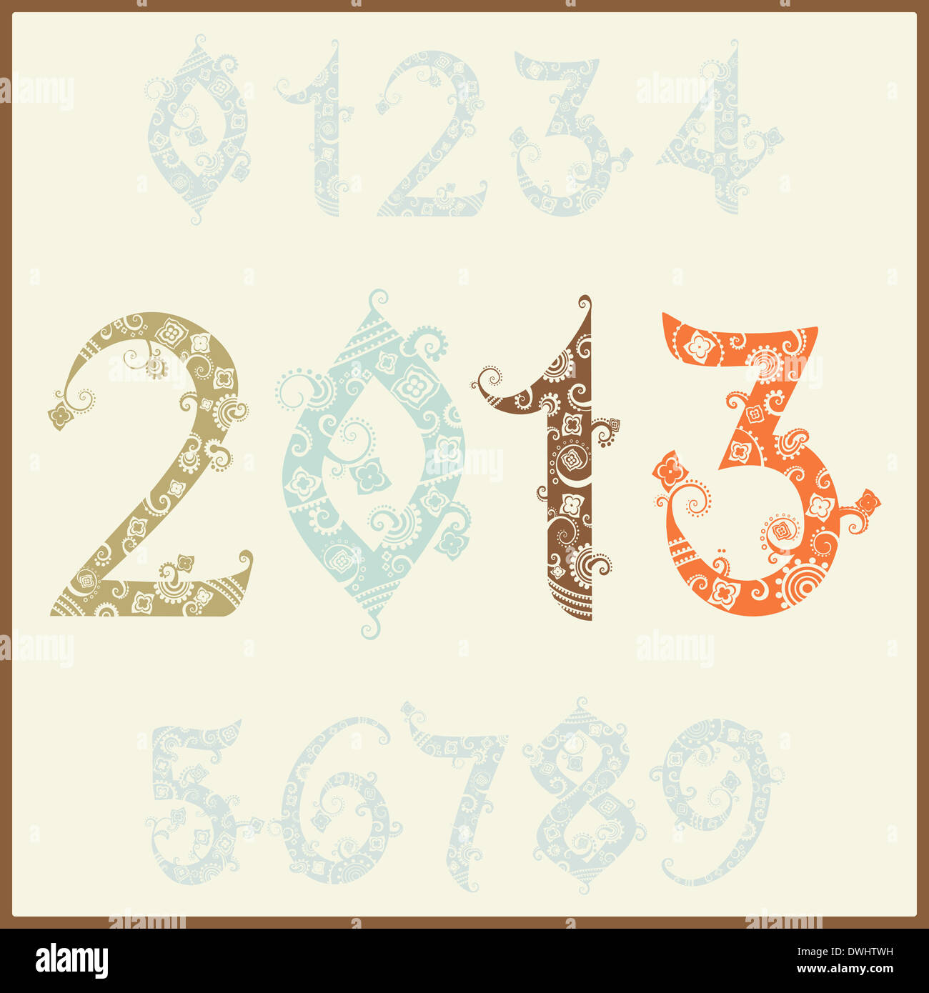Stylized numbers hi-res stock photography and images - Alamy