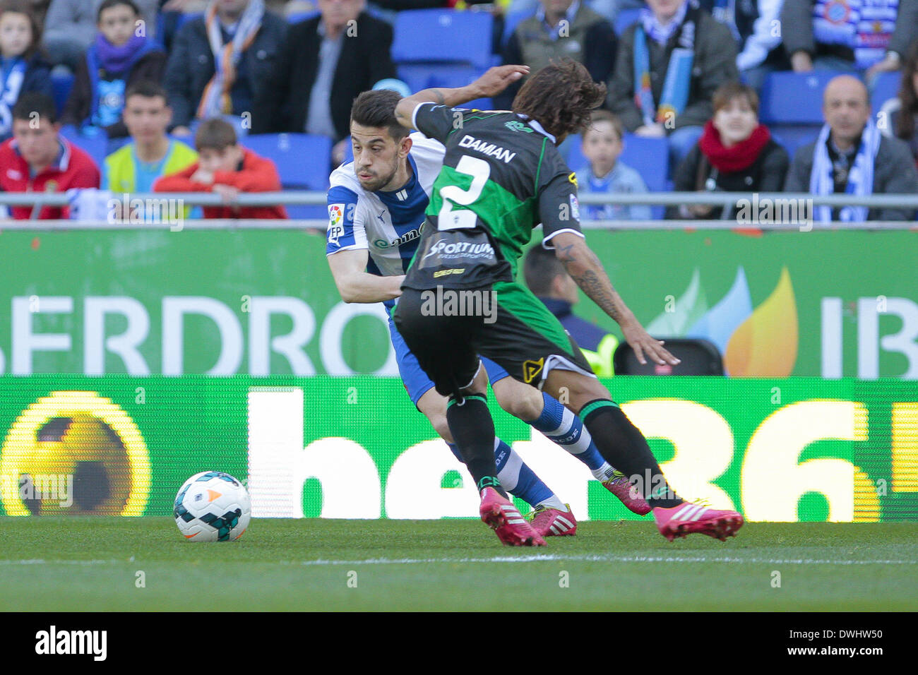 Barcelona, Spain. 9th Mar, 2014. 9/03/14, Barcelona, Pizzi (l) and ...