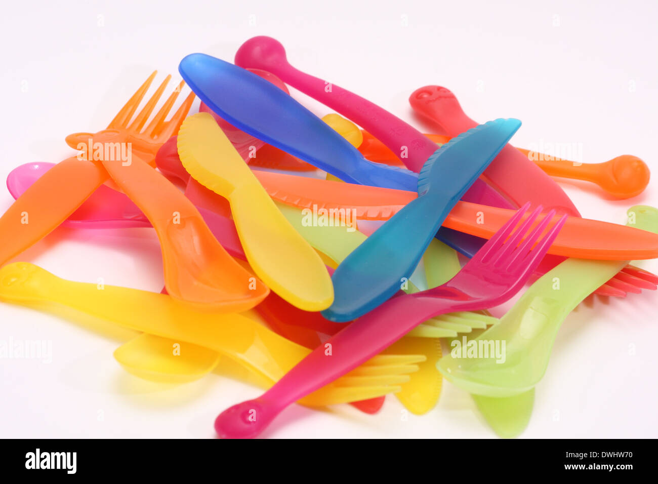 Plastic spoon colourful hi-res stock photography and images - Alamy