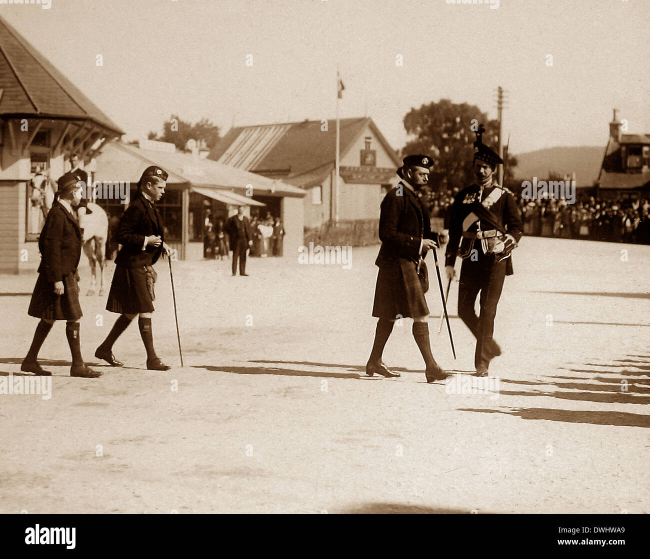 King George V and two of his children (probably the Prince of Wales and ...