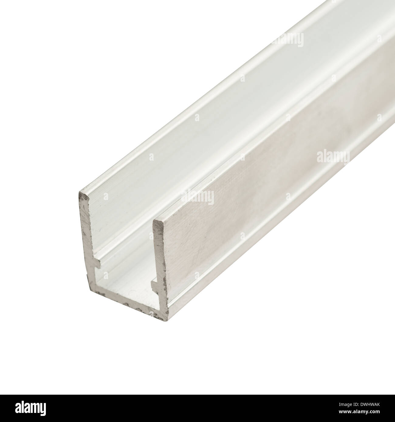Metal profile closeup shot isolated on white background Stock Photo - Alamy