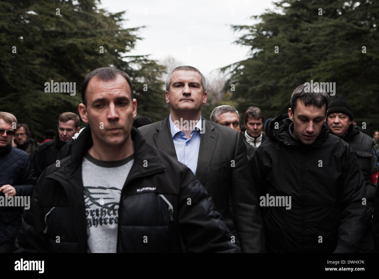 Crimea, Ukraine. 8th Mar, 2014. Sergei Aksyonov, the Crimean prime ...