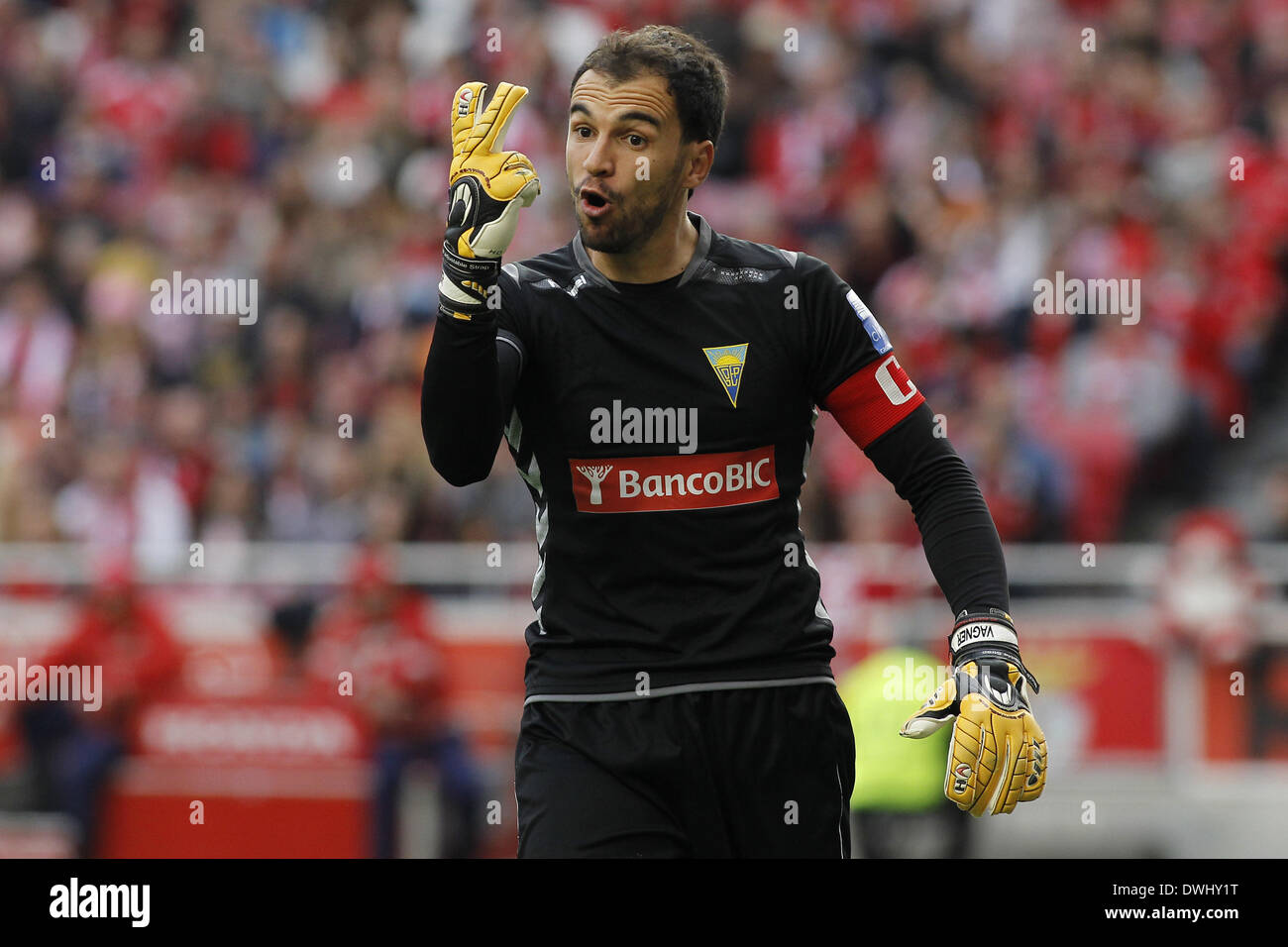 Lisboa, Lisboa, Portugal. 9th Mar, 2014. Estoril's Brazilian goalkeeper ...