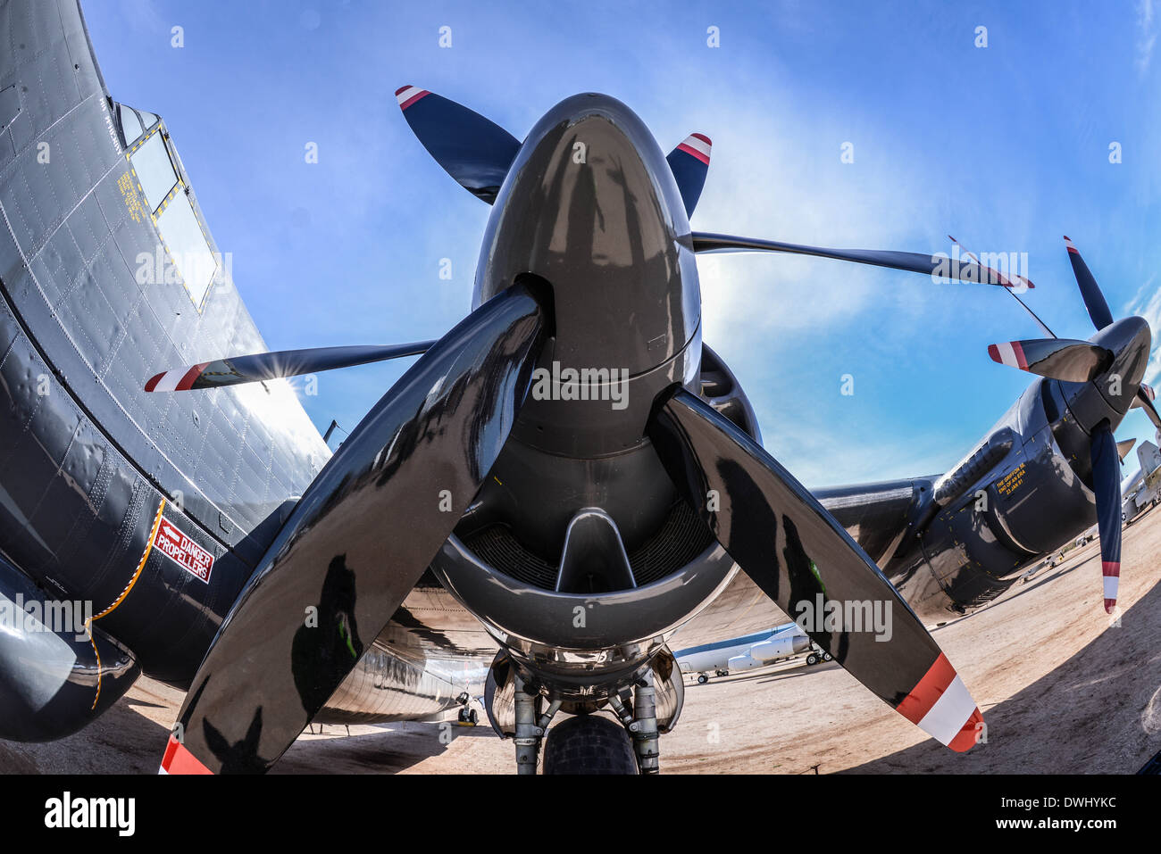 Aircraft Engine - Fisheye Lens Stock Photo - Alamy