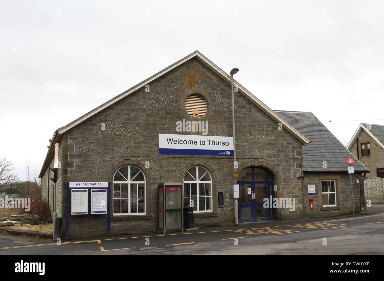 Exterior of Wick Railway station Scotland March 2014 Stock Photo - Alamy