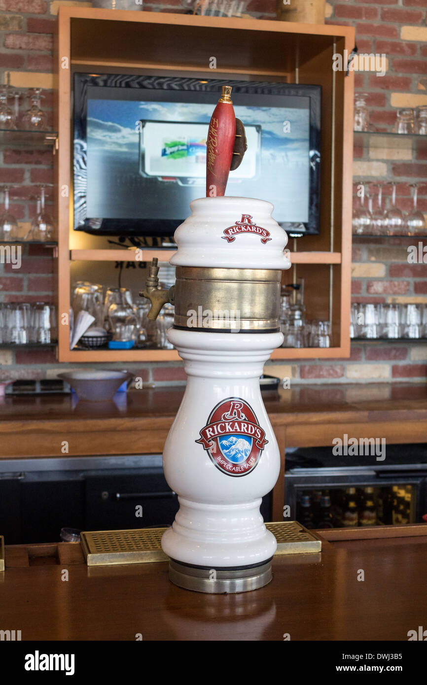 Rickards Beer Dispenser on Bar Stock Photo - Alamy