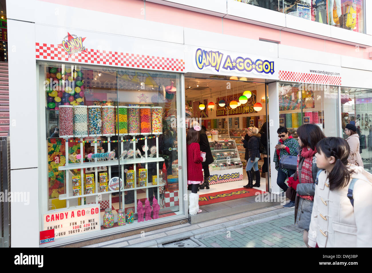 Candy store on Takeshita Dori Street in Harajuku, Shibuya, Tokyo Stock ...