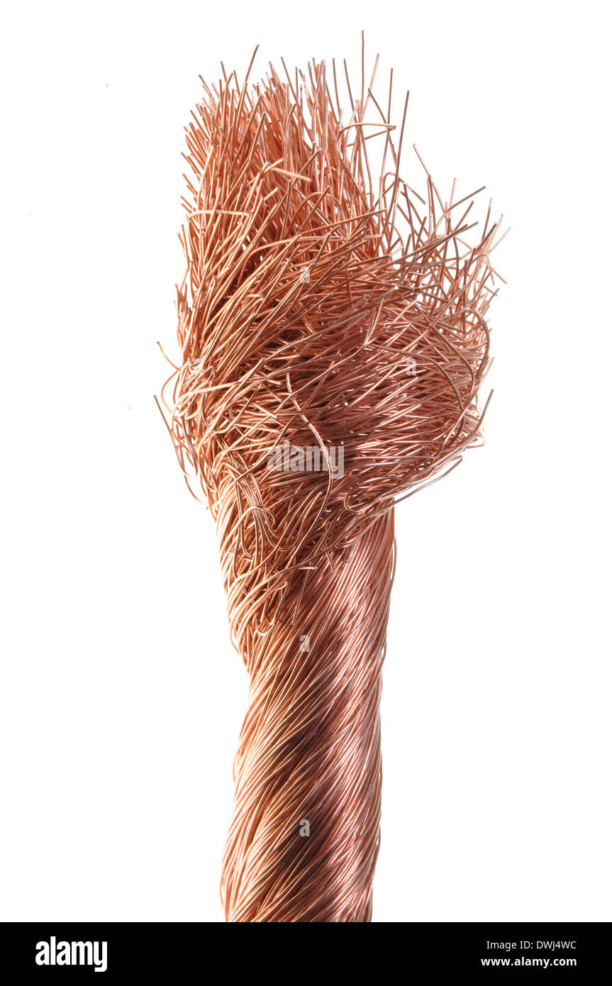 Copper wire, idea of development in technology Stock Photo - Alamy