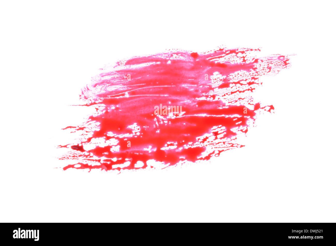 Red stain isolated on white background Stock Photo - Alamy