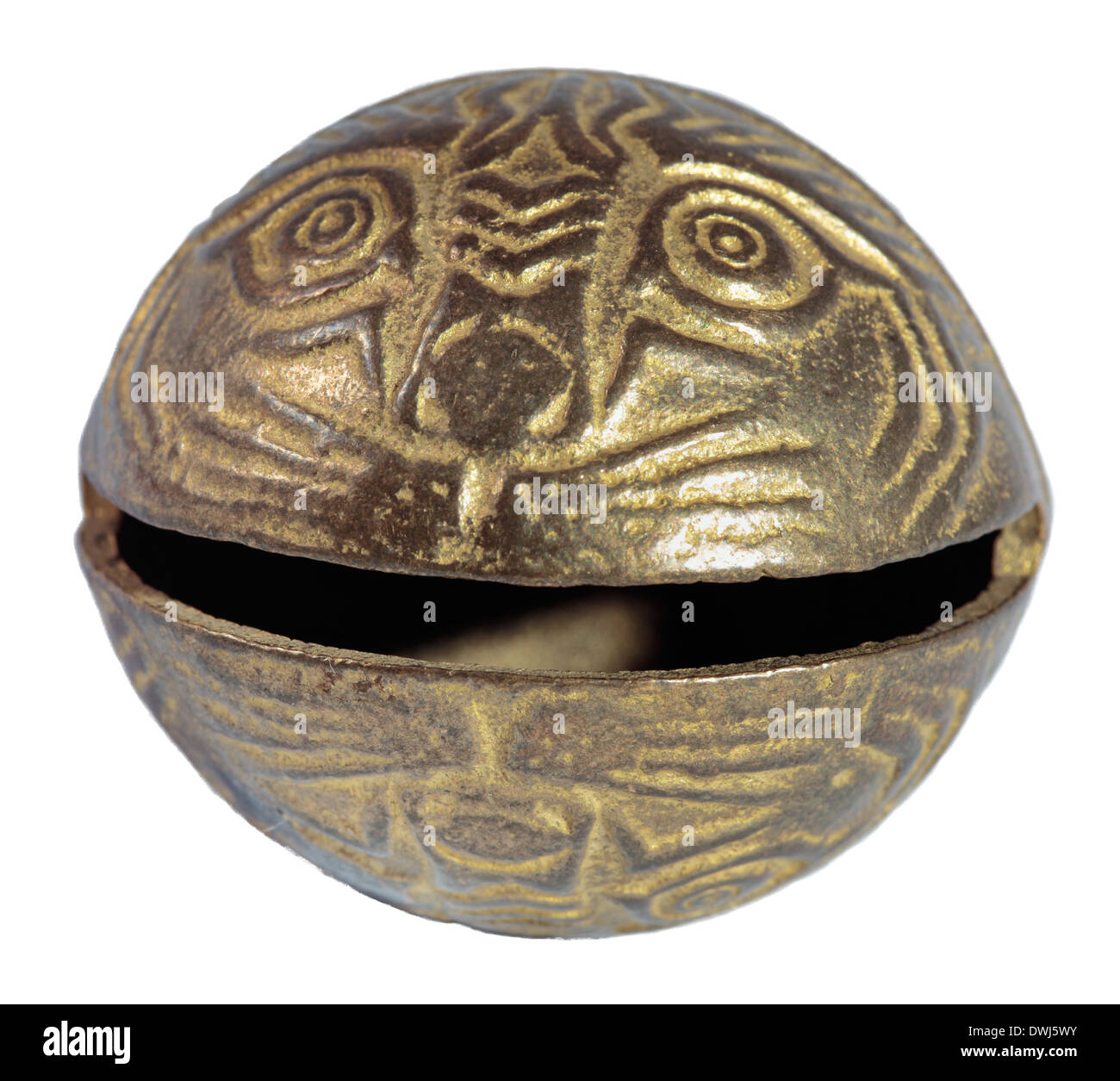 Traditional bronze cattle bell, China, Xinjiang Uyghur Autonomous ...