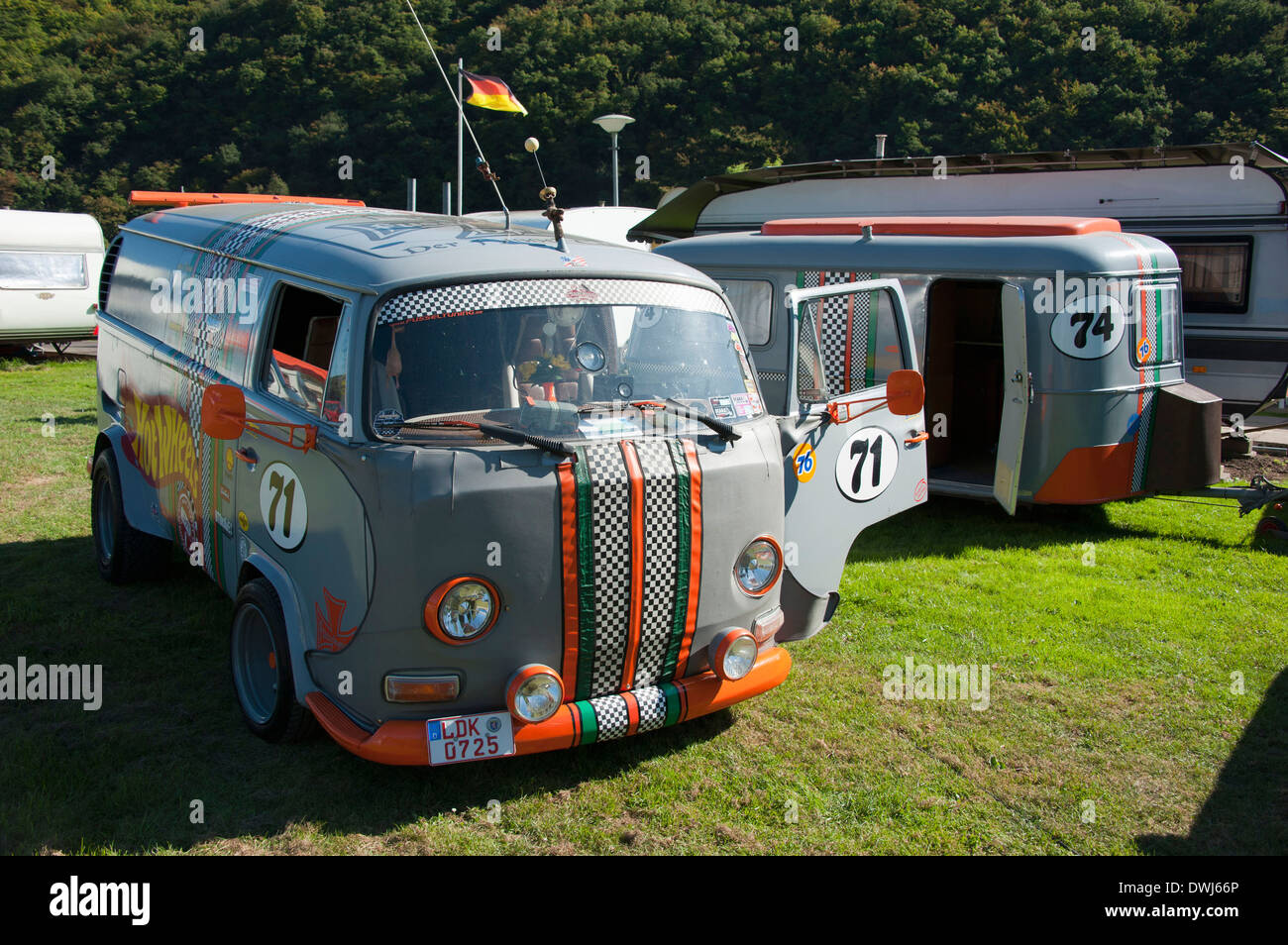 VW bus meeting, Hatzenport Stock Photo - Alamy