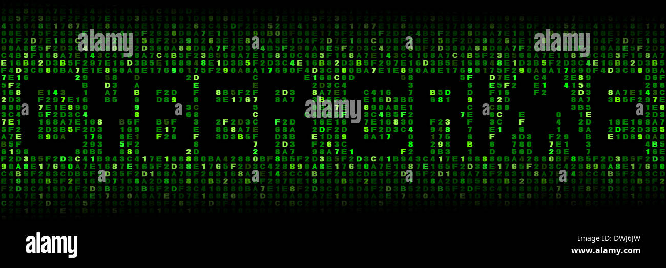 Cyber crime text on hex code illustration Stock Photo - Alamy
