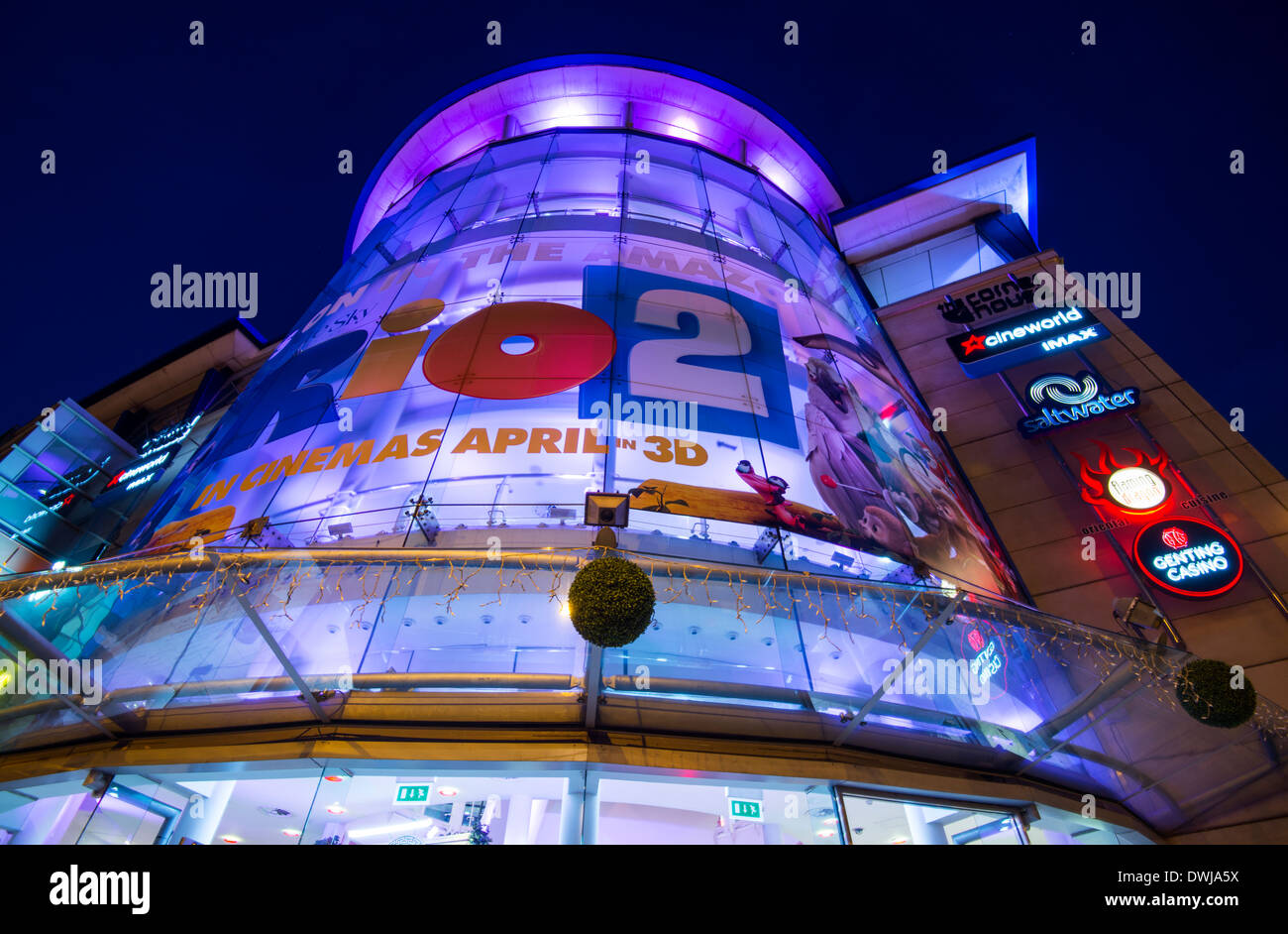 The Cornerhouse at Night, Nottingham City Centre England UK Stock Photo ...
