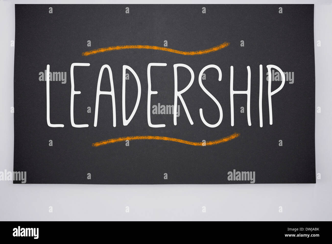 Leadership written on big blackboard Stock Photo - Alamy