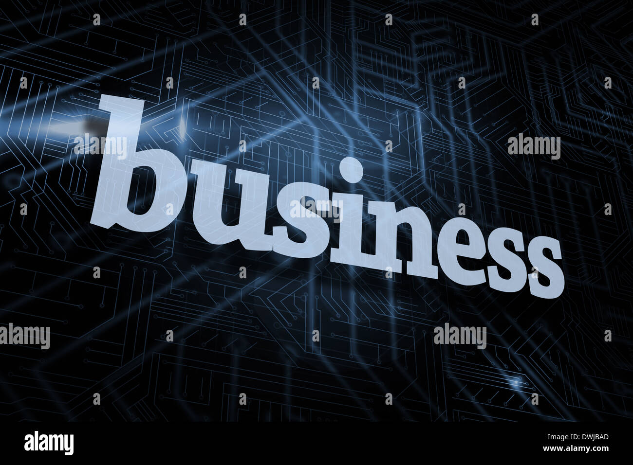 Business against futuristic black and blue background Stock Photo - Alamy