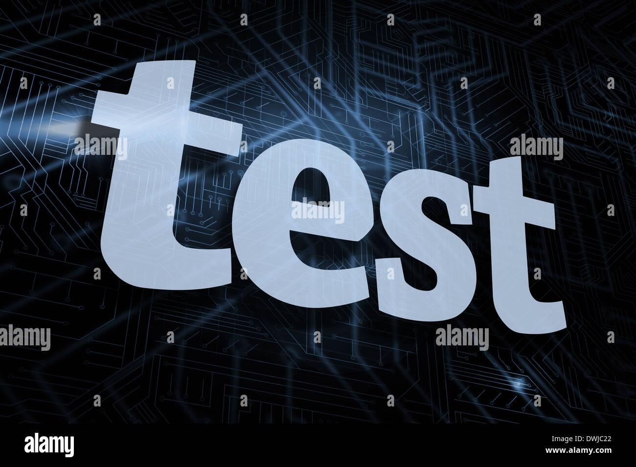 Test against futuristic black and blue background Stock Photo - Alamy