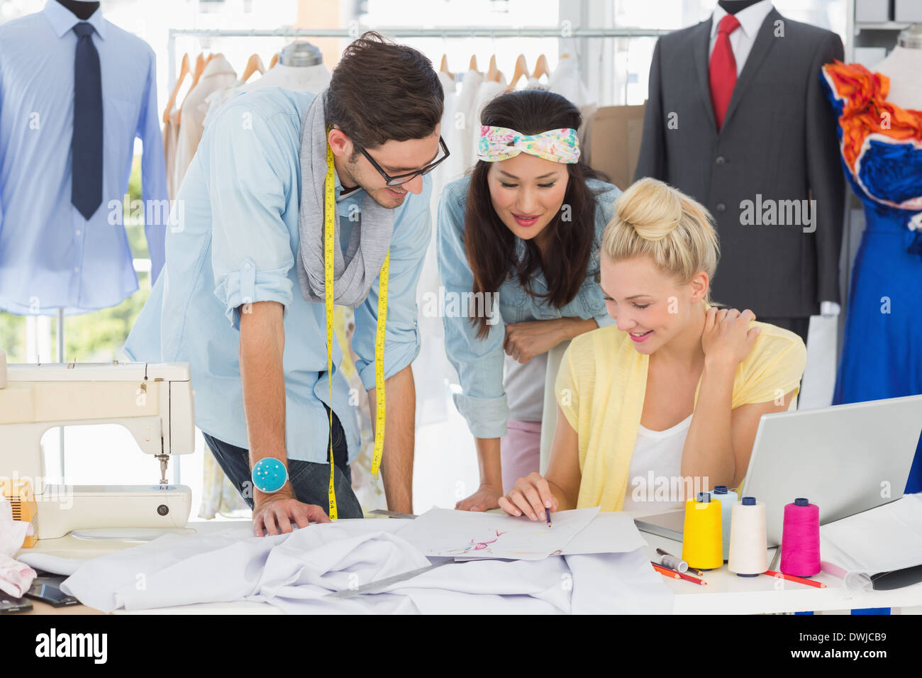 Fashion designers at work Stock Photo - Alamy