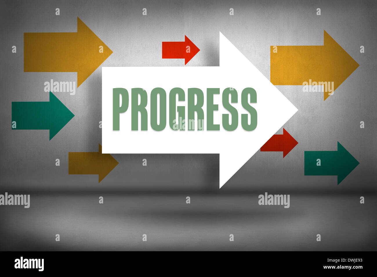 Progress against arrows pointing Stock Photo - Alamy