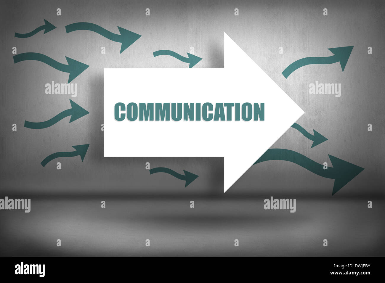 Communication against arrows pointing Stock Photo - Alamy
