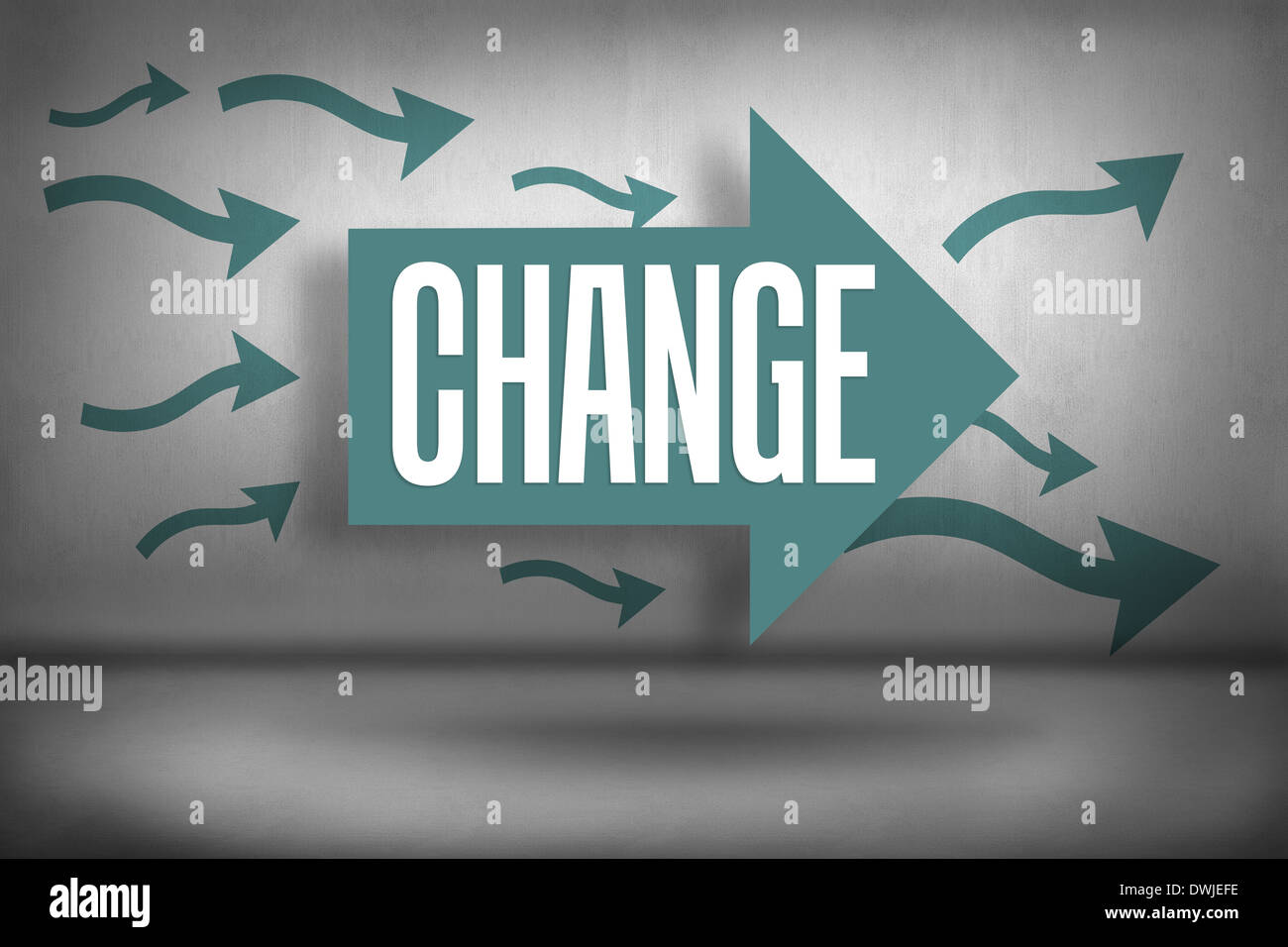 Change against arrows pointing Stock Photo - Alamy