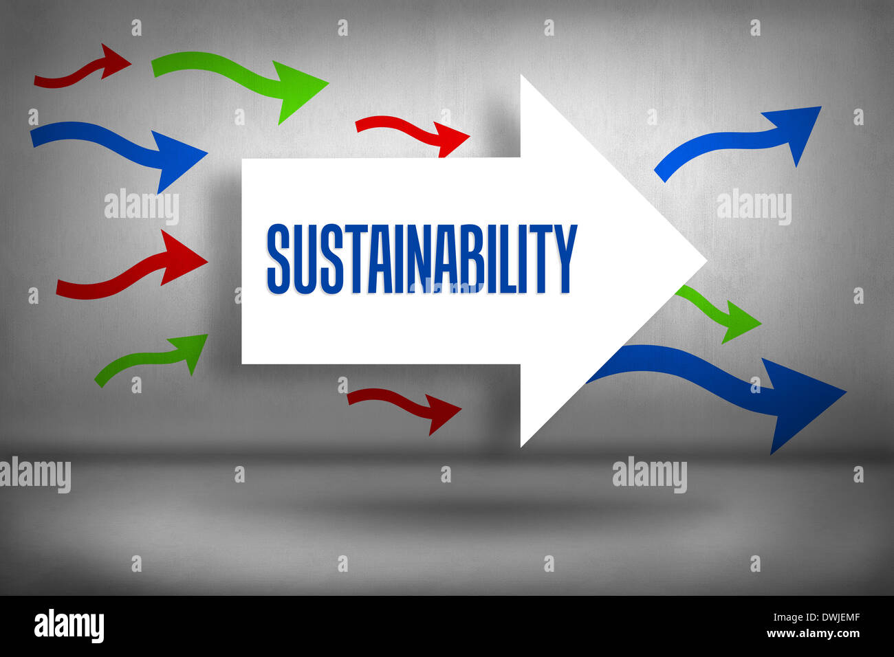Sustainability against arrows pointing Stock Photo - Alamy
