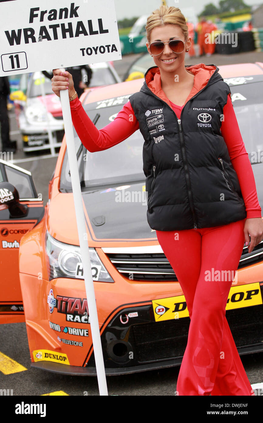 Frank Wrathall (GBR) Dynojet Toyota Avensis grid girl Stock Photo - Alamy