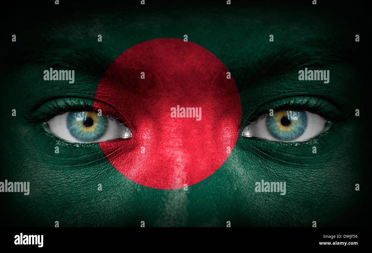 Human face painted flag bangladesh hi-res stock photography and images ...