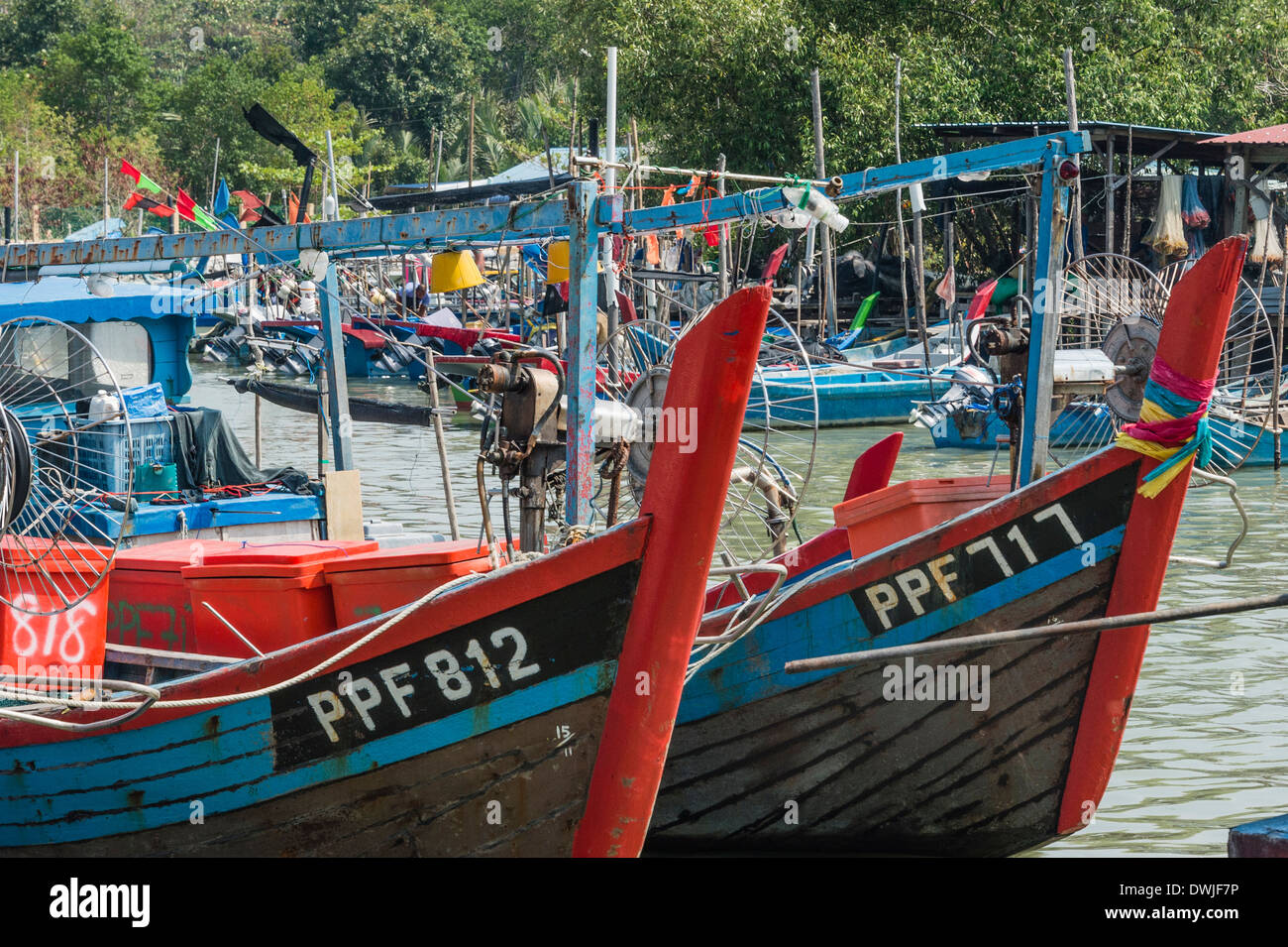 A Chinese fishing fleet in Penang Stock Photo - Alamy
