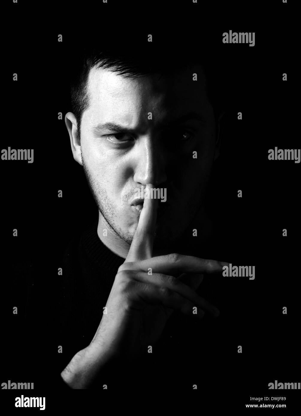 Shhh Quiet Black And White