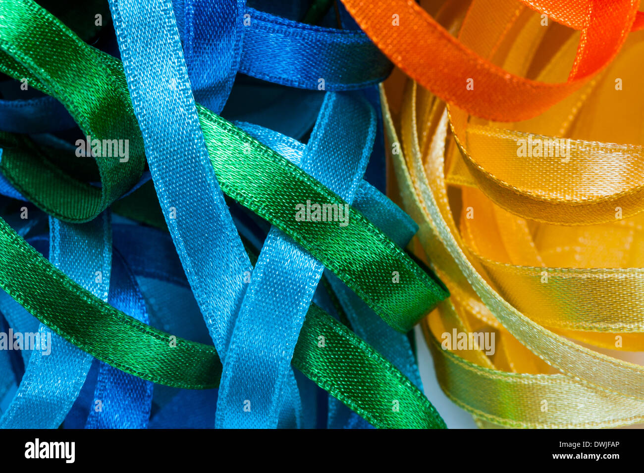 Abstract picture of colored sewing ribbons Stock Photo - Alamy