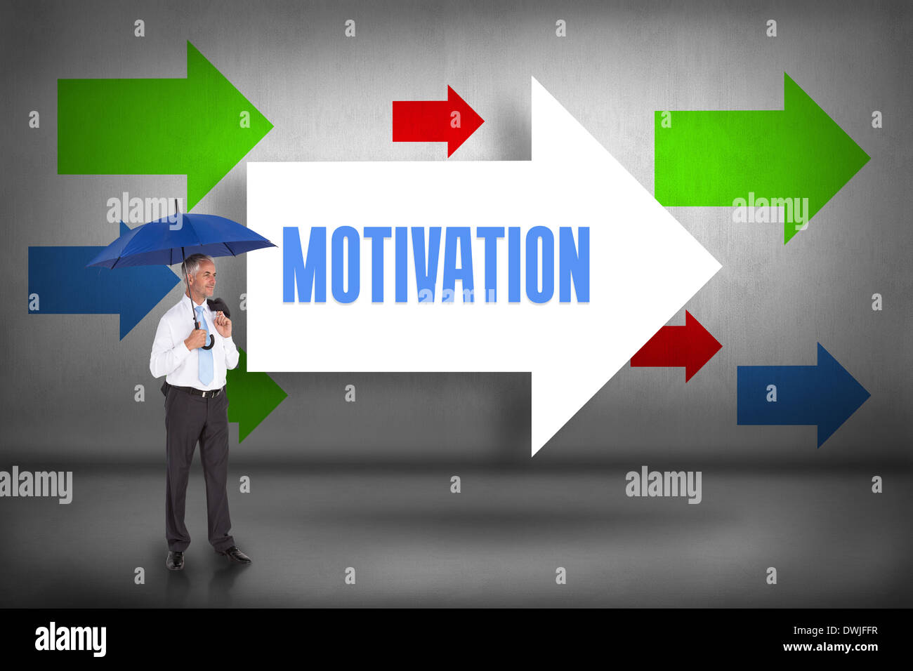 Motivation against arrows pointing Stock Photo - Alamy