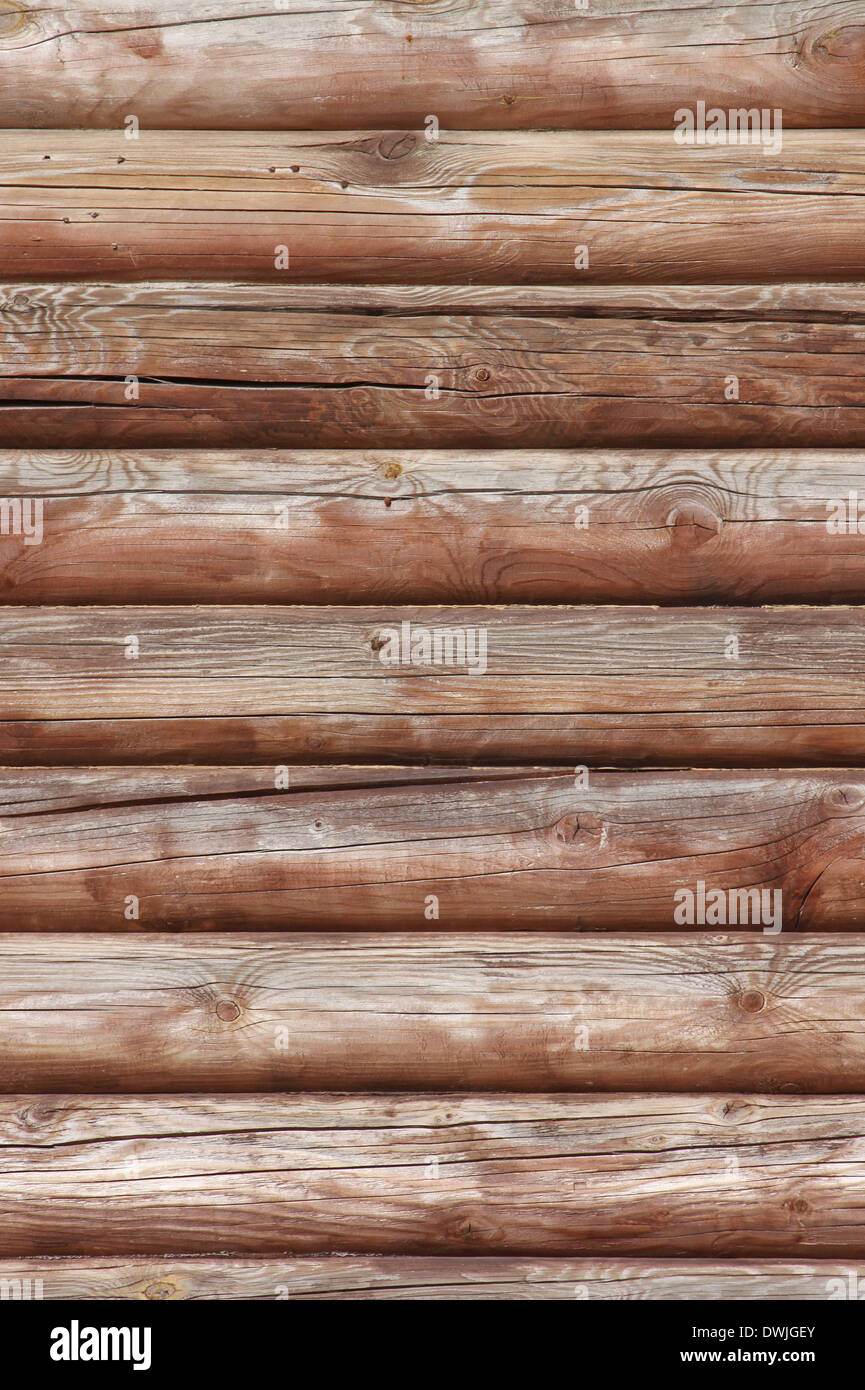 wall of house made of logs Stock Photo - Alamy