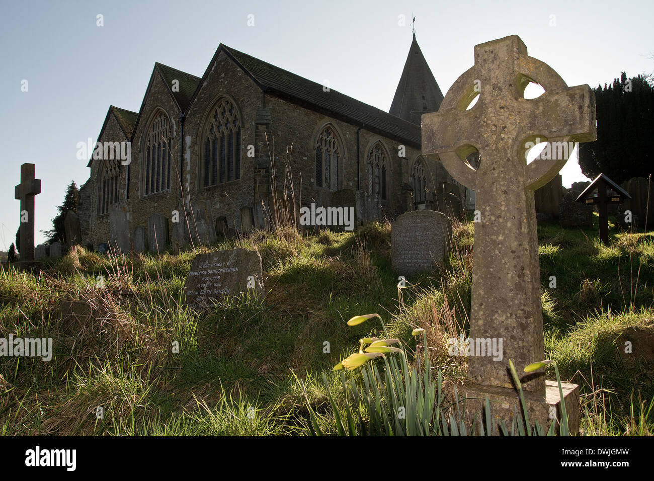 unkempt graveyard in Westerham Kent UK Stock Photo - Alamy
