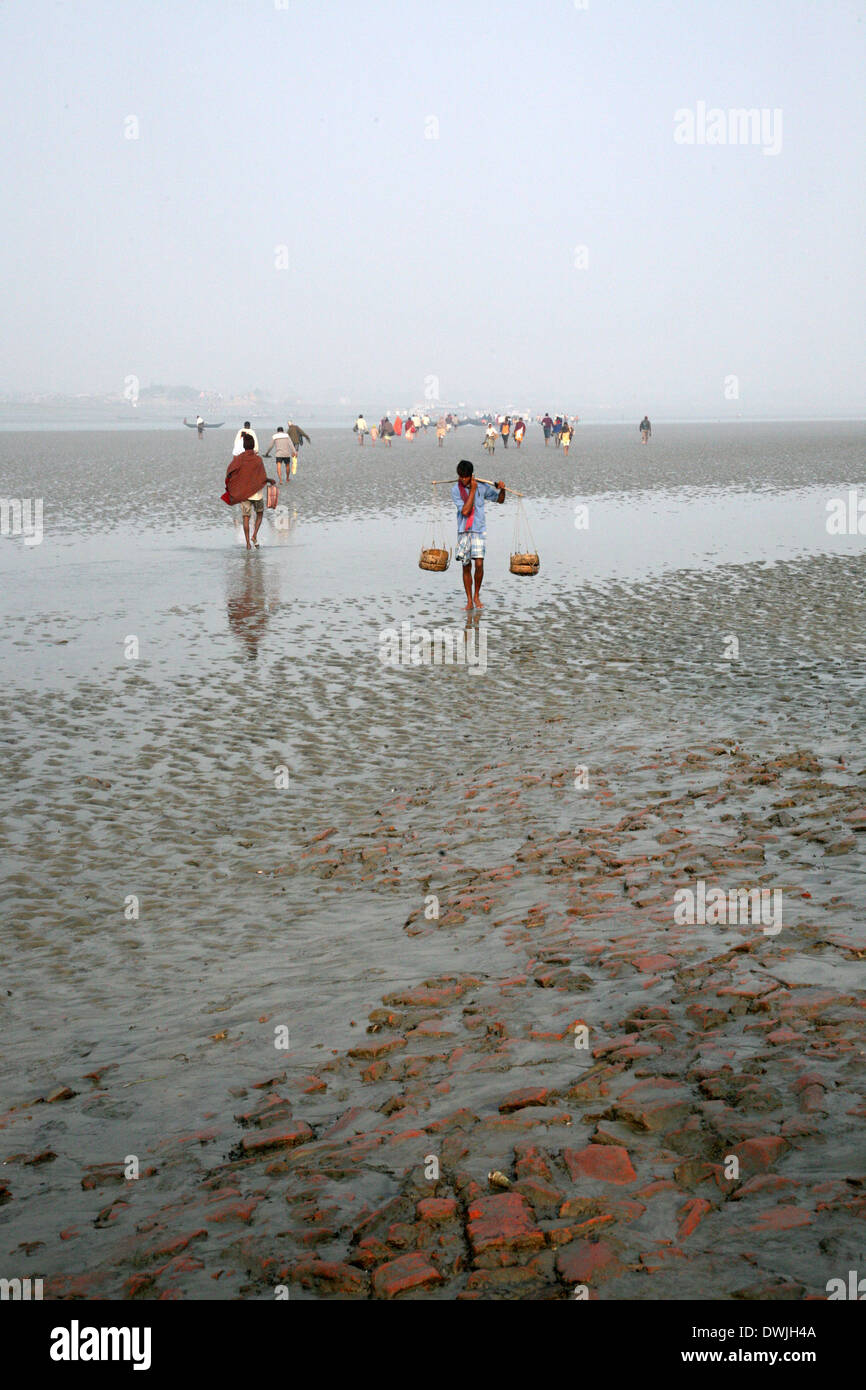 Crossing Matla river near Canning Town, India Stock Photo - Alamy
